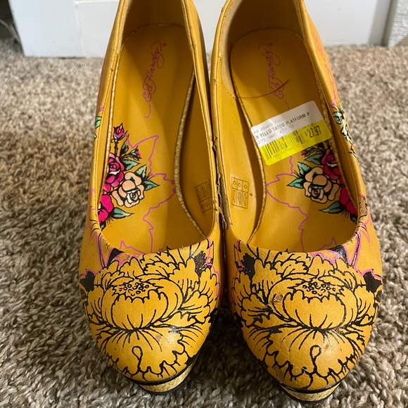 Ed Hardy | Shoes | Ed Hardy Platform Heels 6 | Poshmark